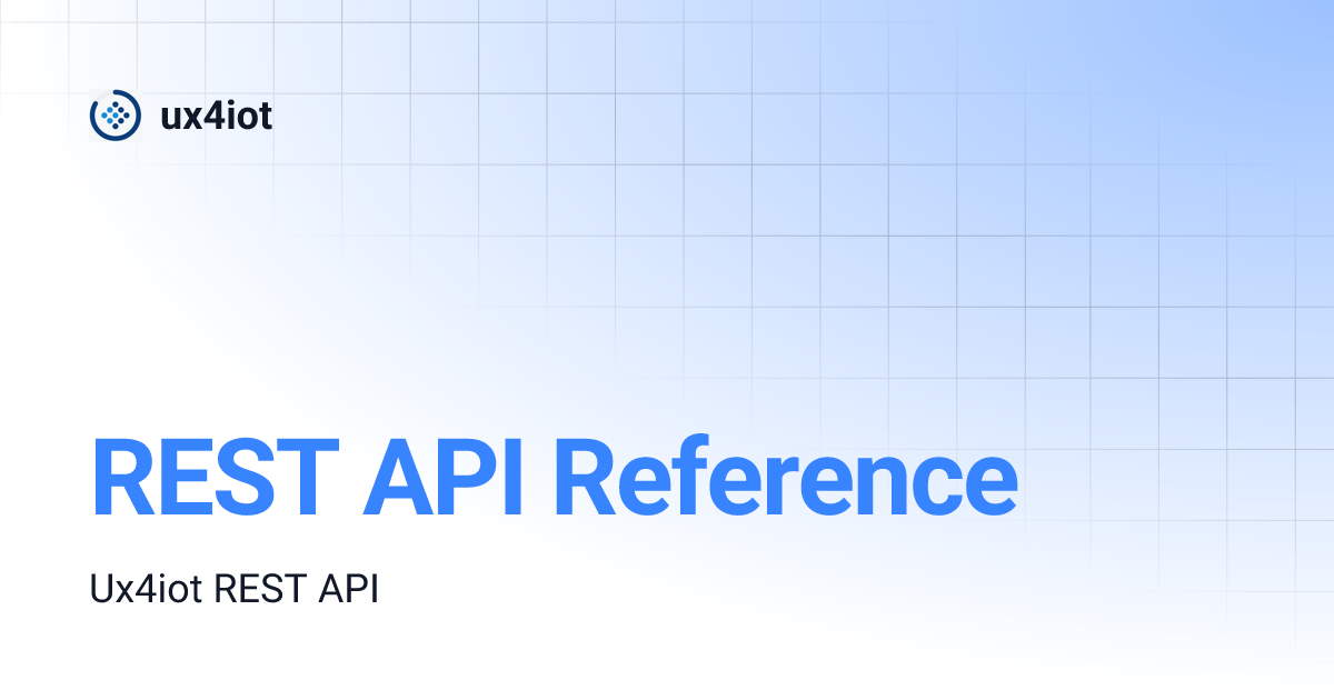 REST API Reference | ux4iot